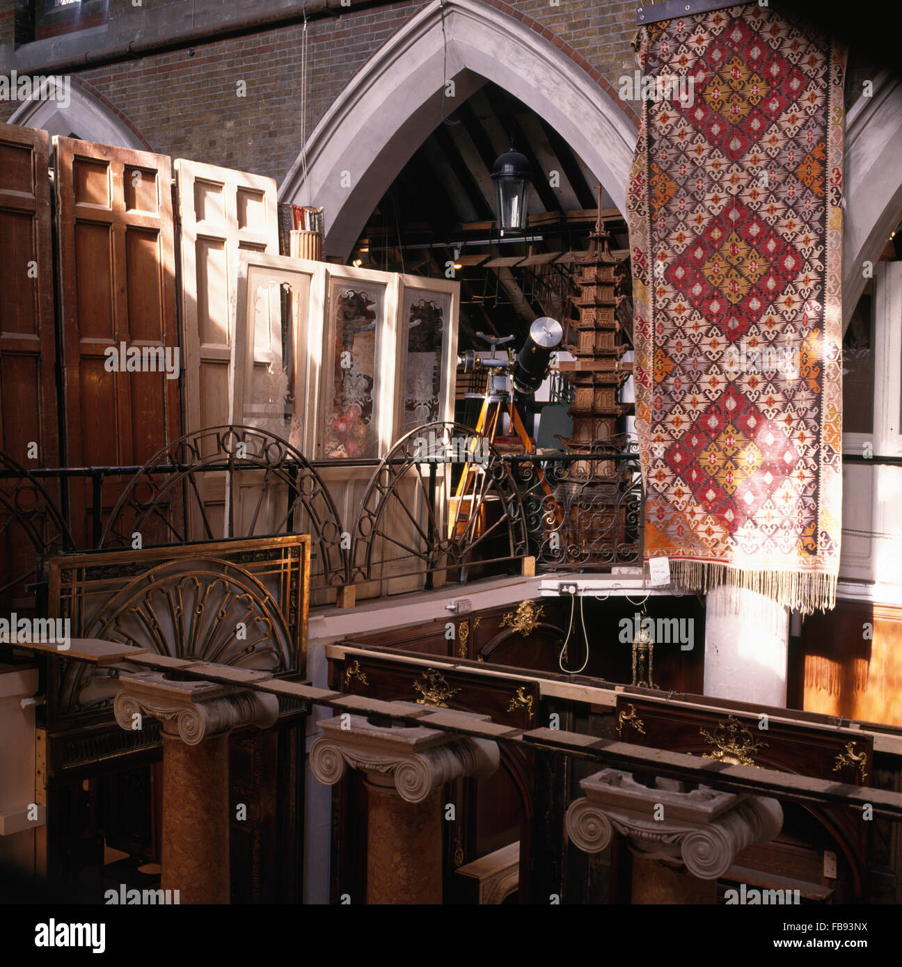 Inside an architectural salvage store Stock Photo - Alamy