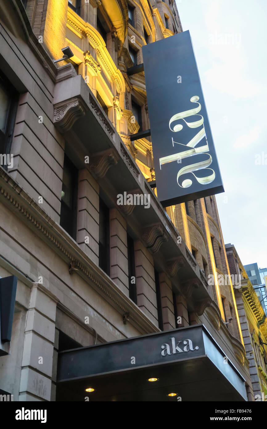 Hotel Front Entrance Sign, Times Square, NYC, USA Stock Photo - Alamy