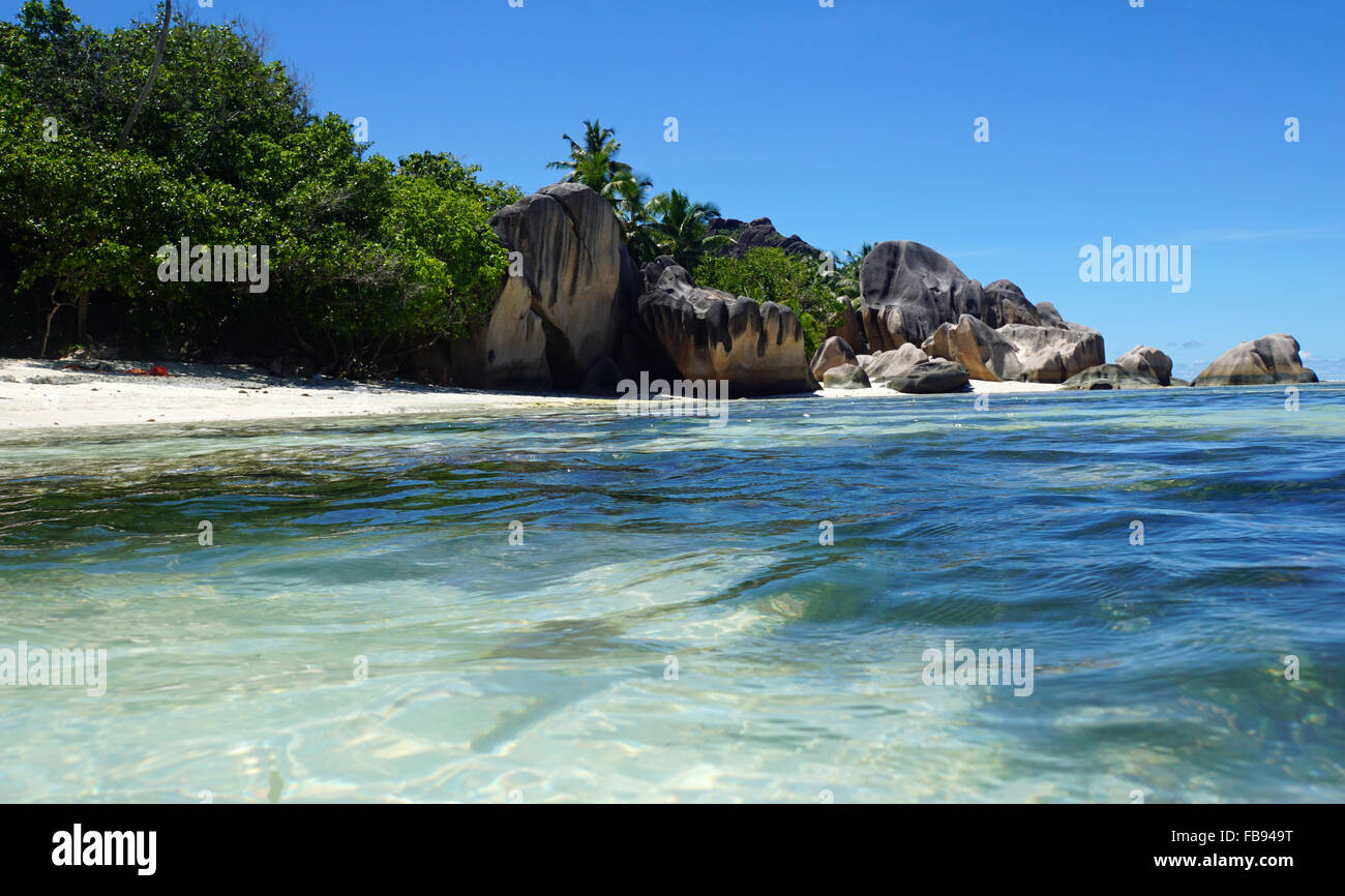 amazing granite rocks on a tropical beach Stock Photo - Alamy