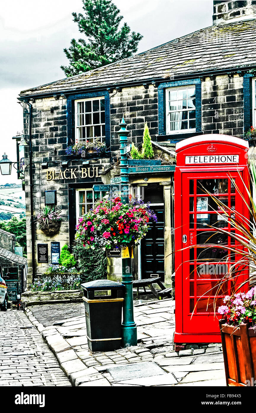 Black bull pub haworth old hi-res stock photography and images - Alamy