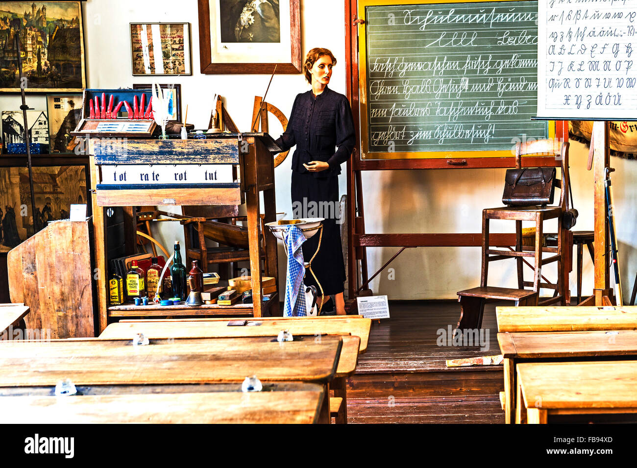 Life in school 100 Years ago Stock Photo - Alamy
