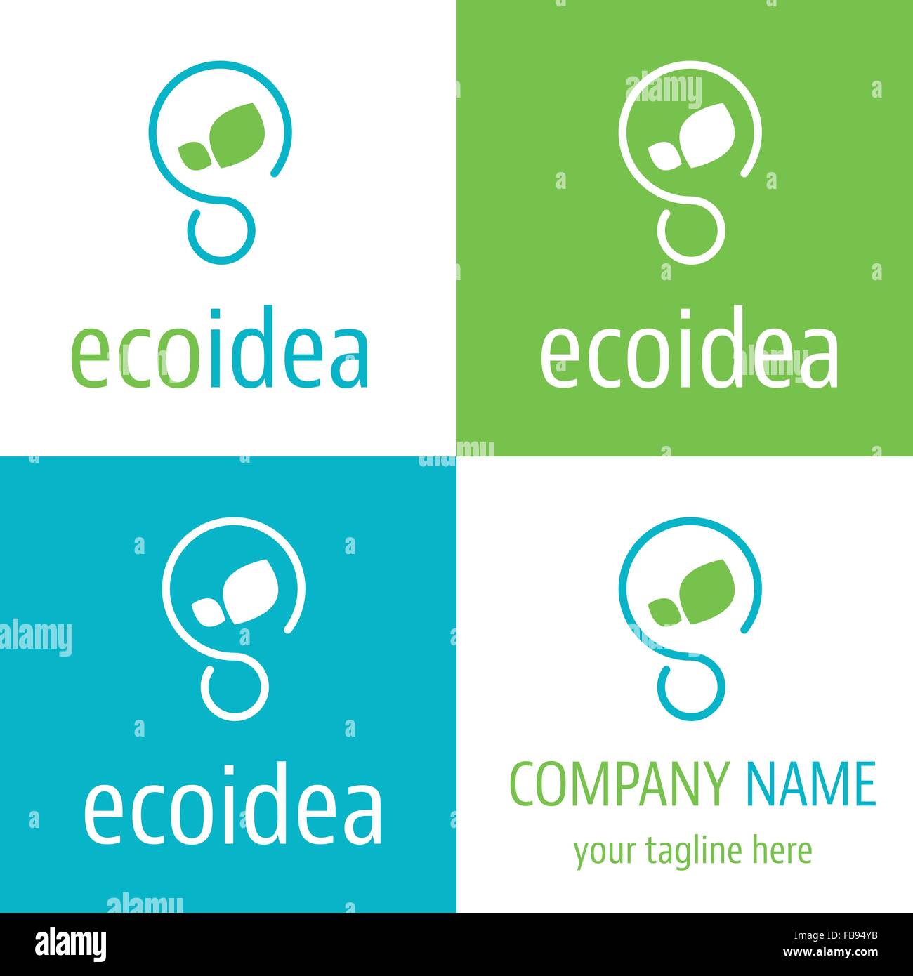 Logo ecologic idea icon for green economy company Stock Vector Image ...