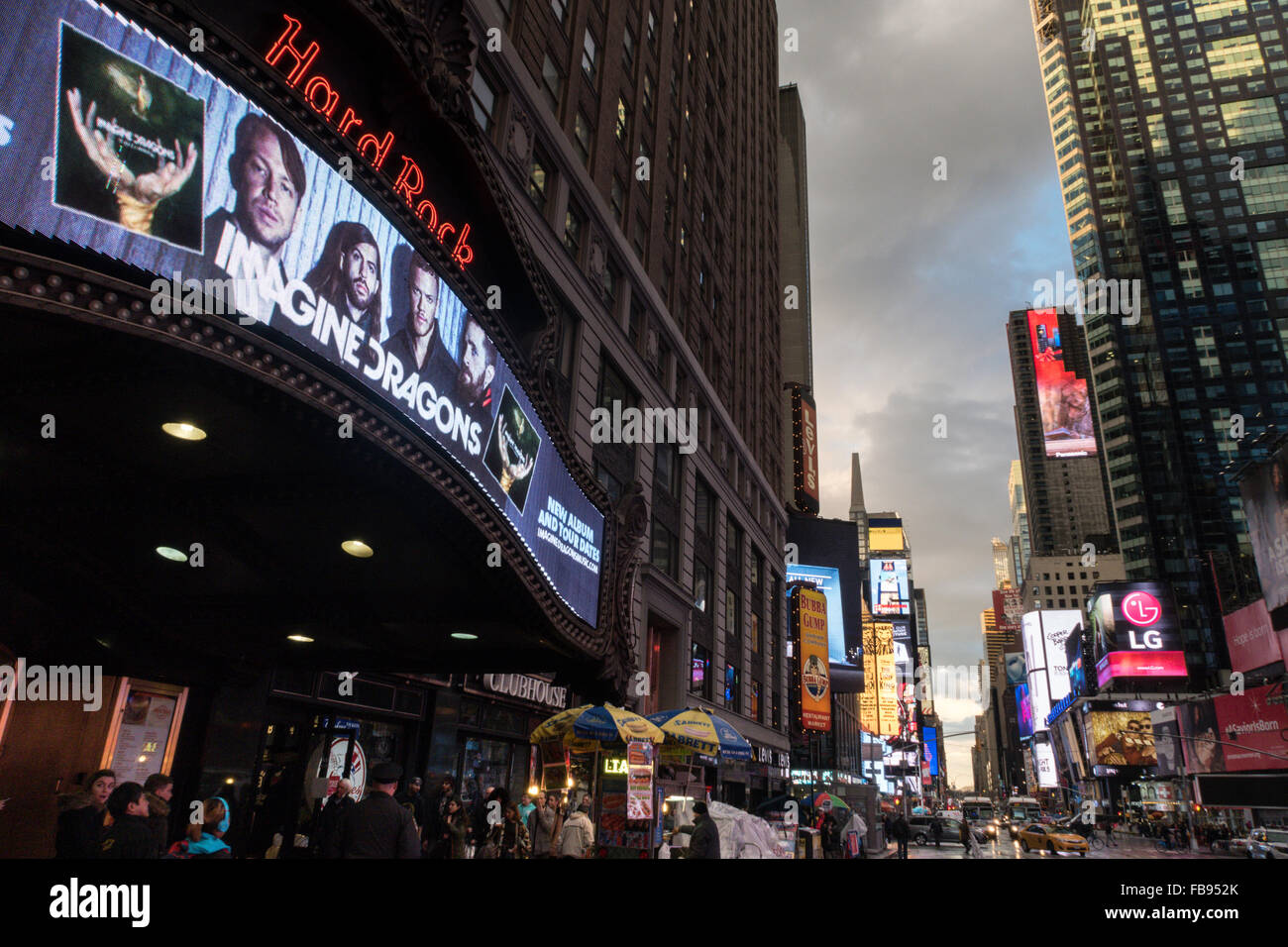 Electronic Billboards Light Up Times Square at Night, NYC Stock Photo ...