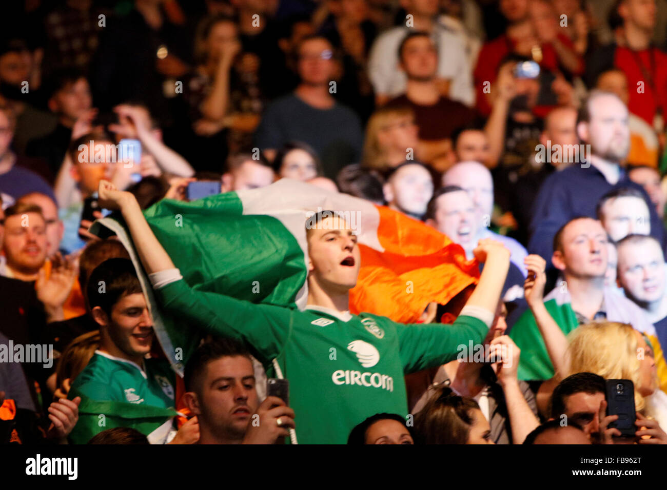 Irish fans celebrate at UFC Fight Night:76 Holohan vs Smolka-Dublin at ...