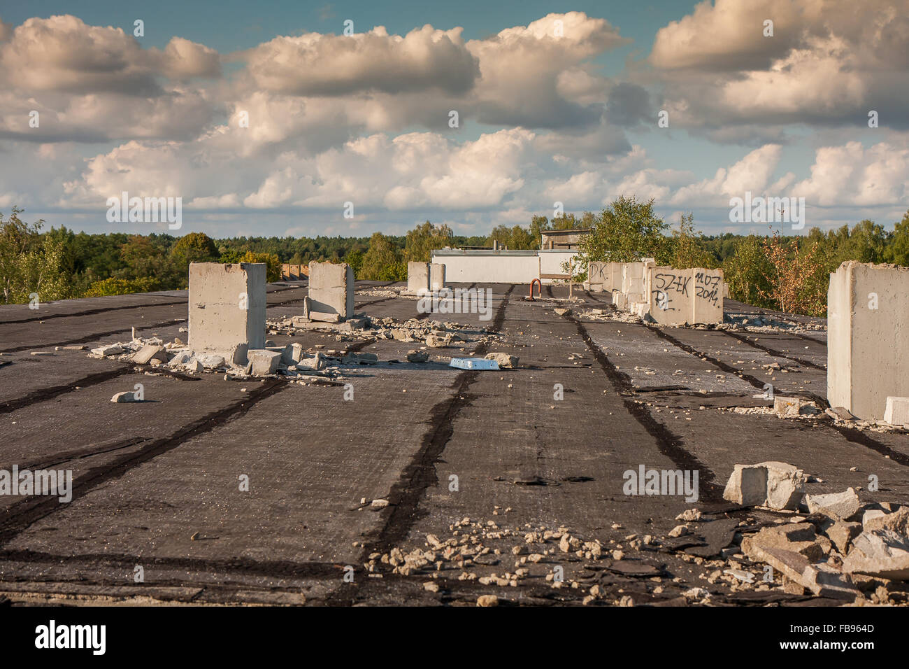 Klomino, Poland - August 28, 2015: Abandoned Soviet city, destroyed ...