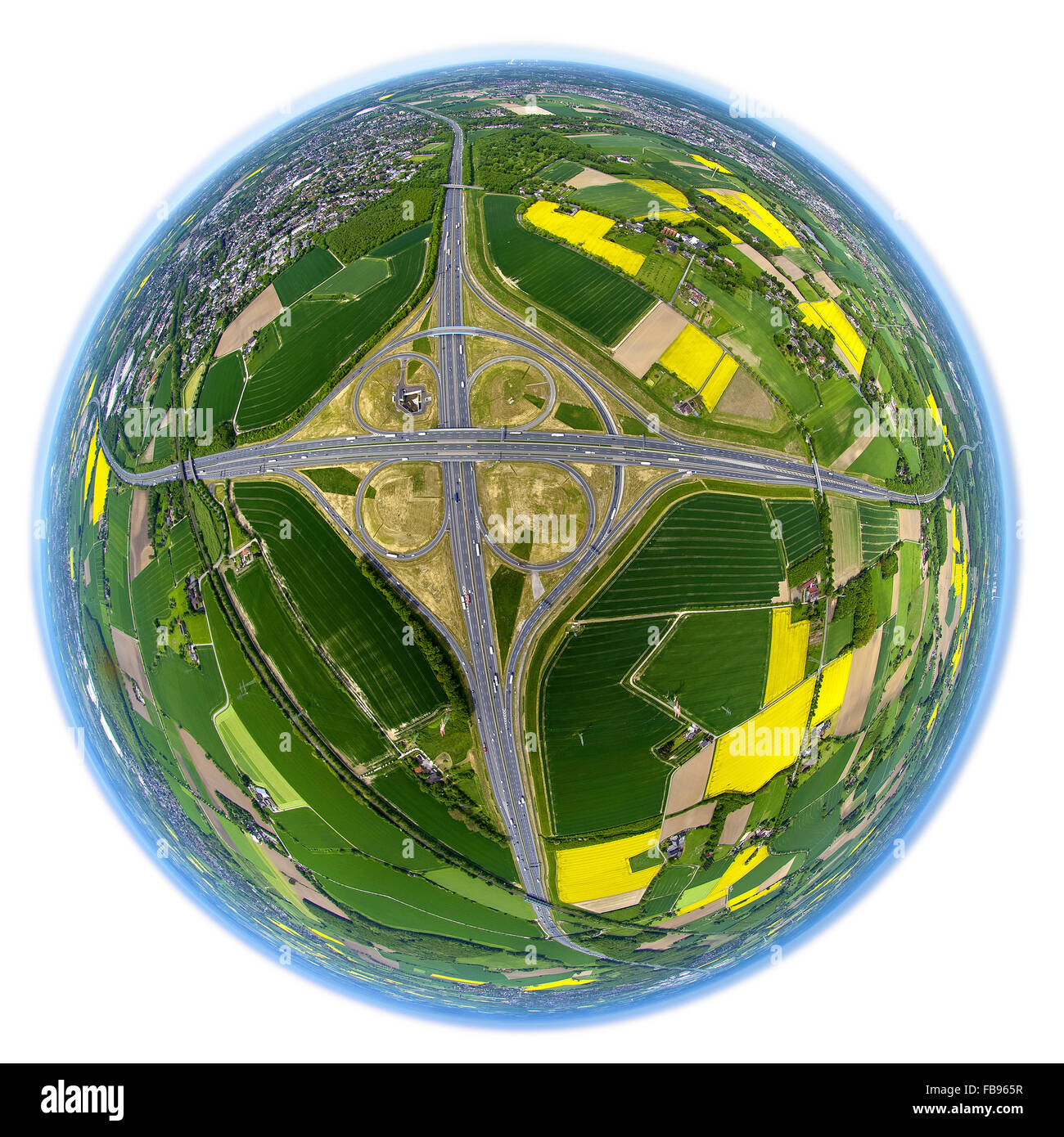 Intersection birds eye view Cut Out Stock Images & Pictures - Alamy