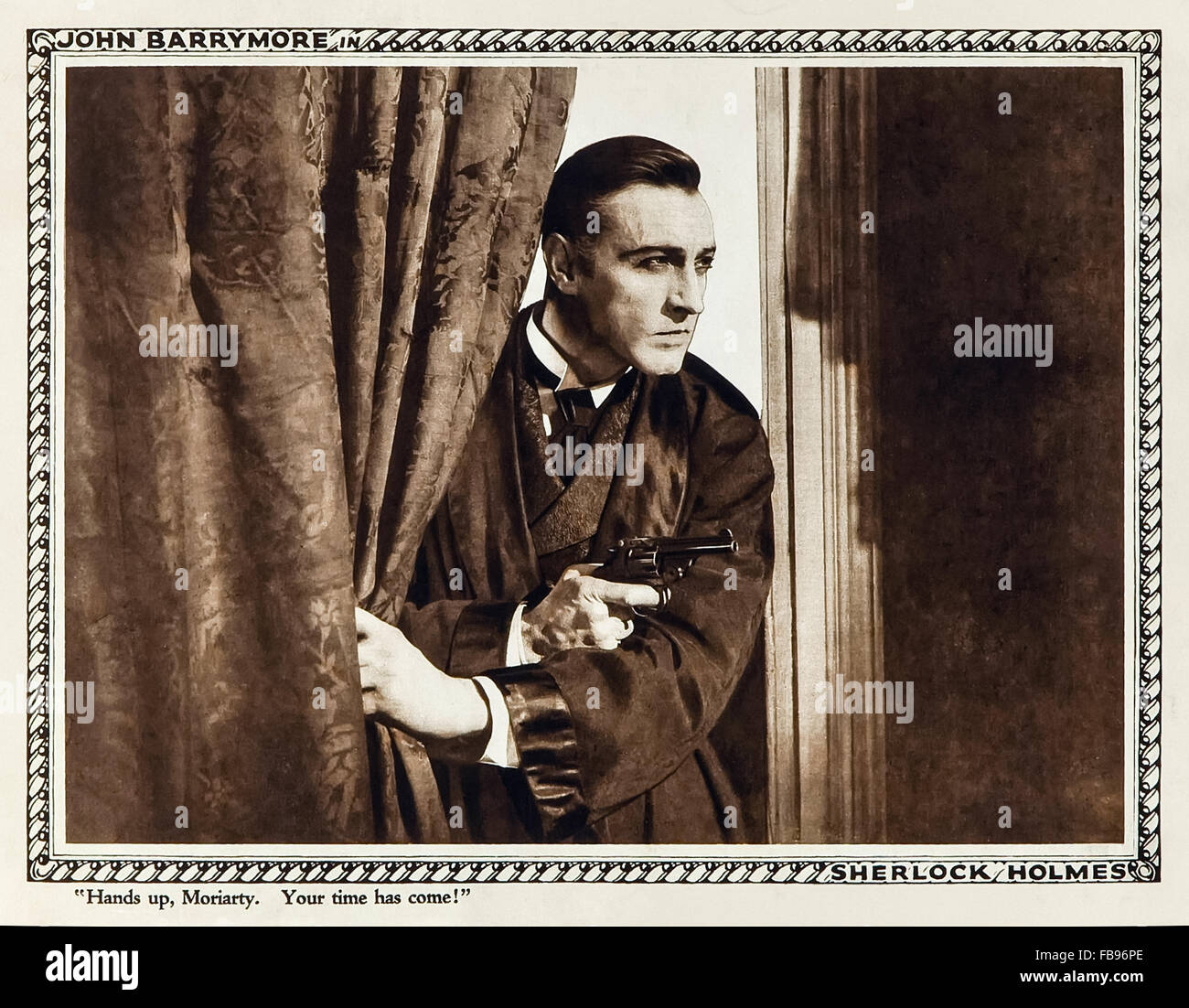 Lobby card showing John Barrymore playing Sherlock Holmes in the 1922 ...