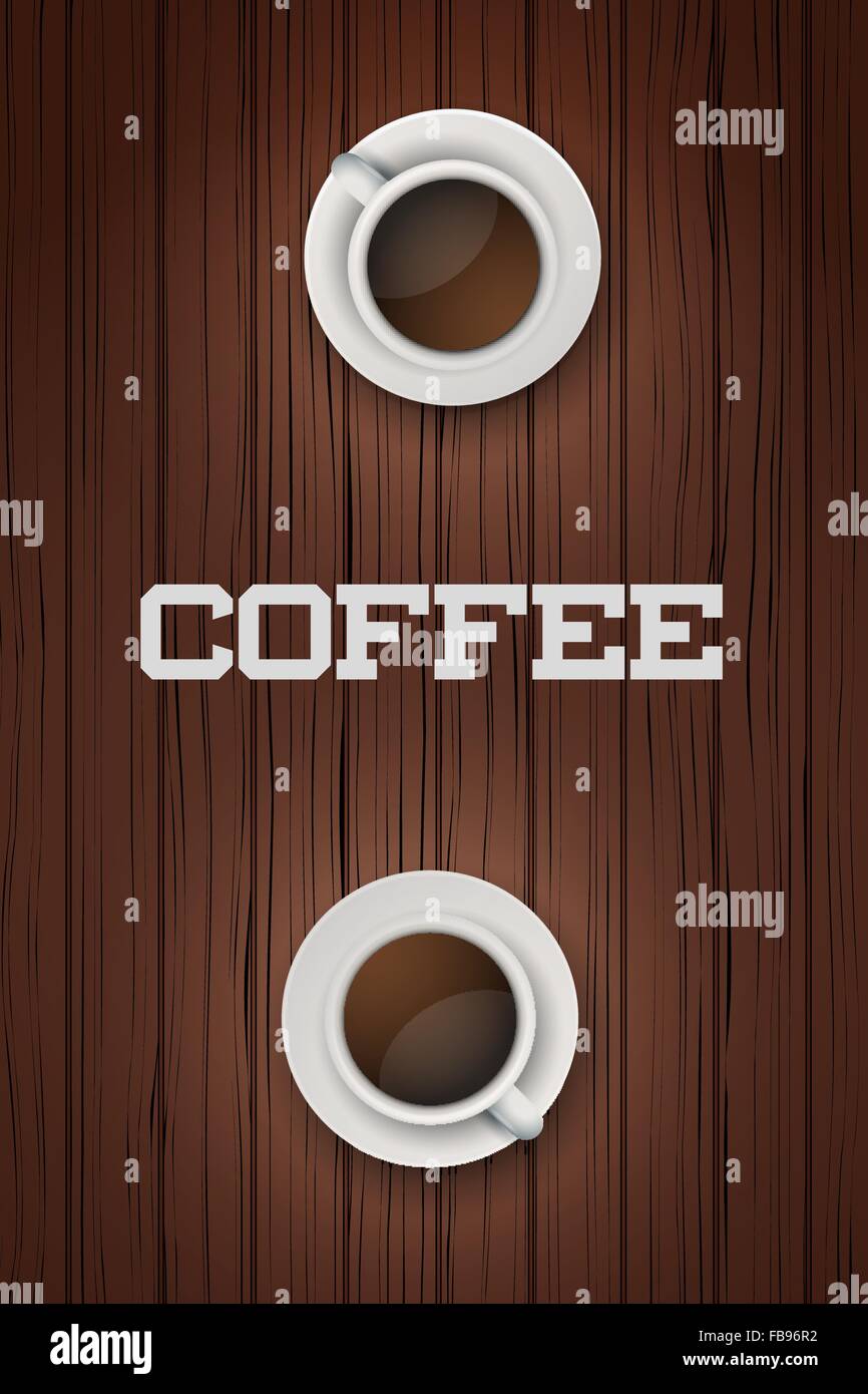 Two cups espresso in Stock Vector Images - Alamy