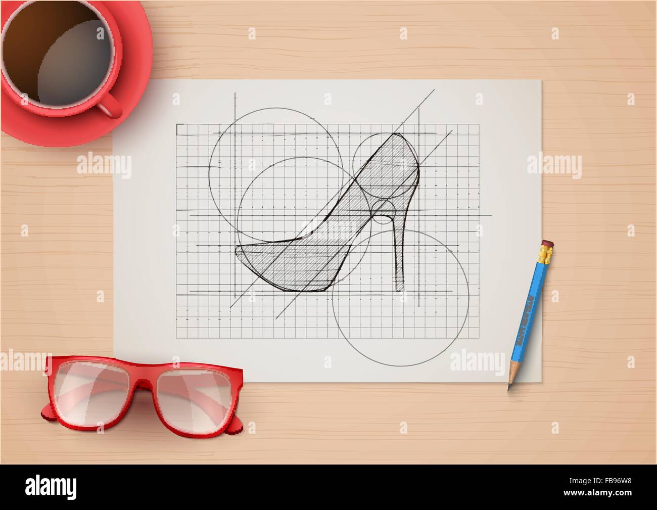 Fashion workspace Stock Vector Images - Alamy