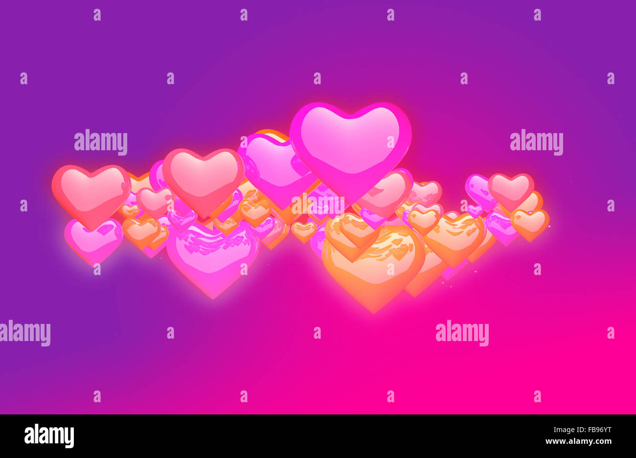 beautiful 3d rendered hearts background pattern background Stock Photo ...