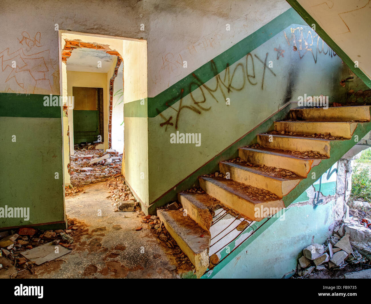 Klomino, Poland - August 28, 2015: Abandoned Soviet city, destroyed ...