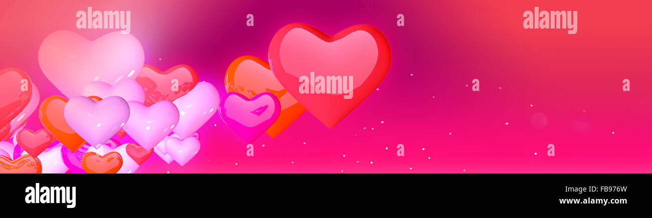 beautiful 3d rendered hearts background pattern background Stock Photo ...