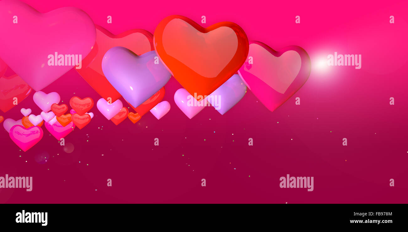 beautiful 3d rendered hearts background pattern background Stock Photo ...
