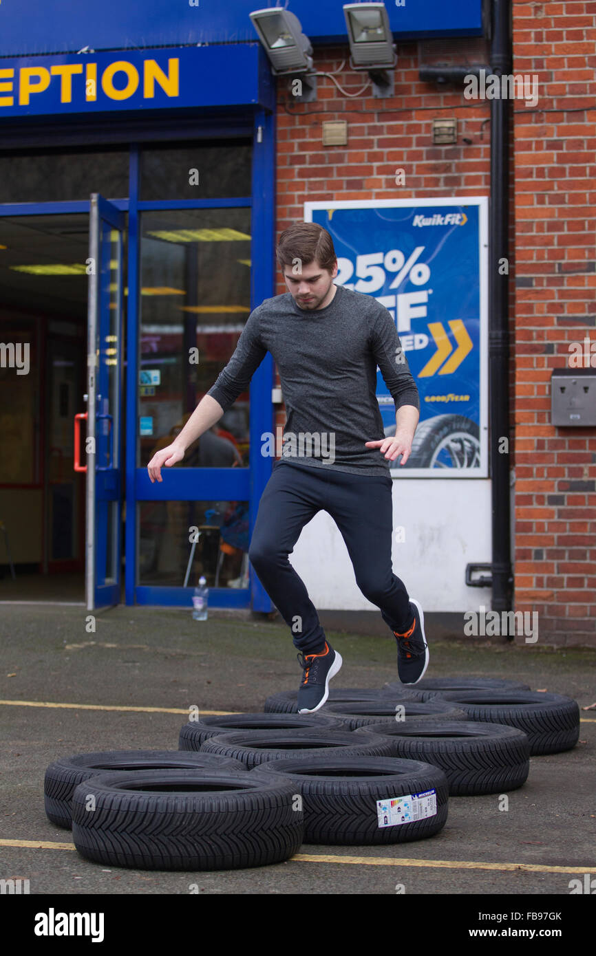 Automotive servicing company 'Kwik Fit' employees take part in a new ...