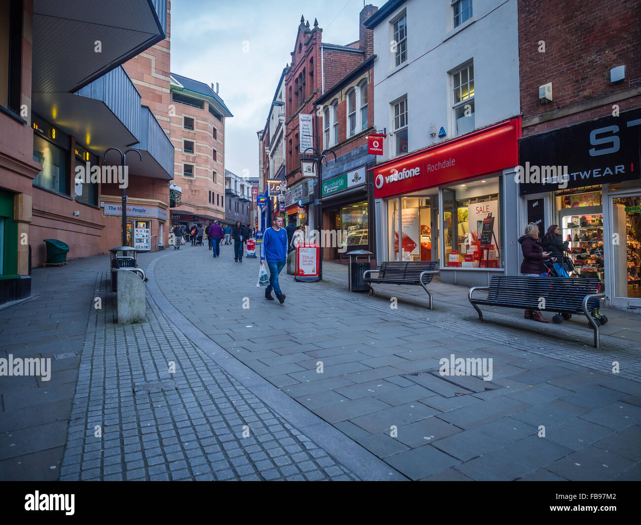 Yorkshire St, Rochdale Town Centre Stock Photo - Alamy