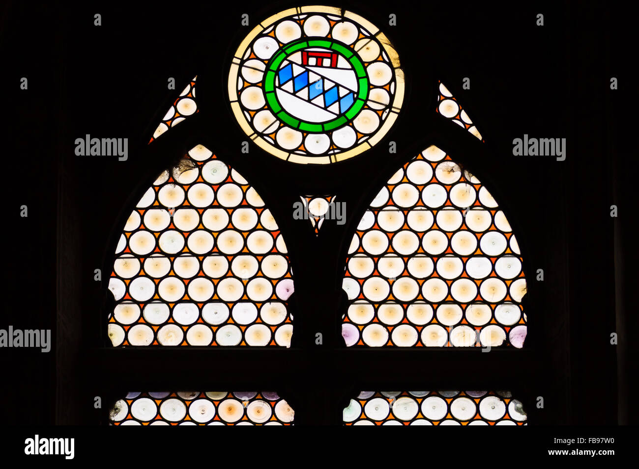 Detail of a window with pattern of circles Stock Photo - Alamy