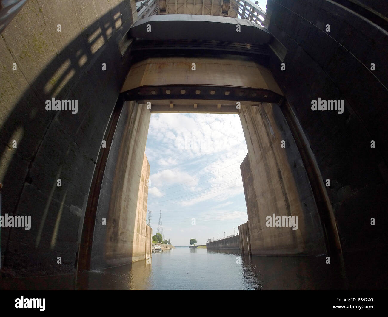 Inside the Carillon locks on the Outaouais River Stock Photo - Alamy