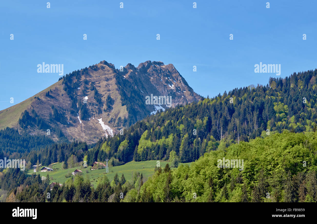 Mountain landscape in the Alps in the French Savoie Stock Photo - Alamy