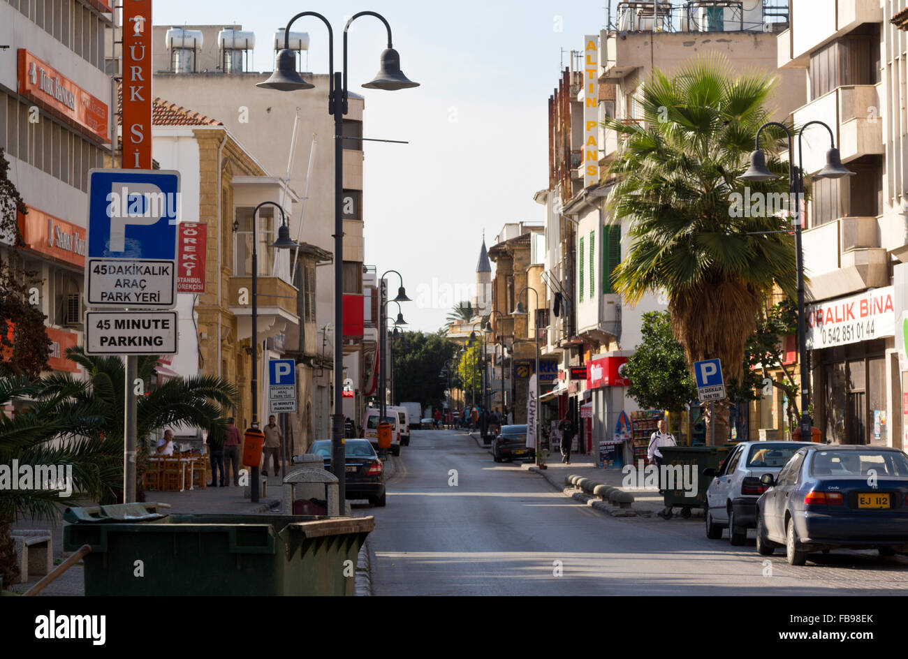 Shopping street in Nicosia, Lefkosa, Turkish Republic of Northern ...