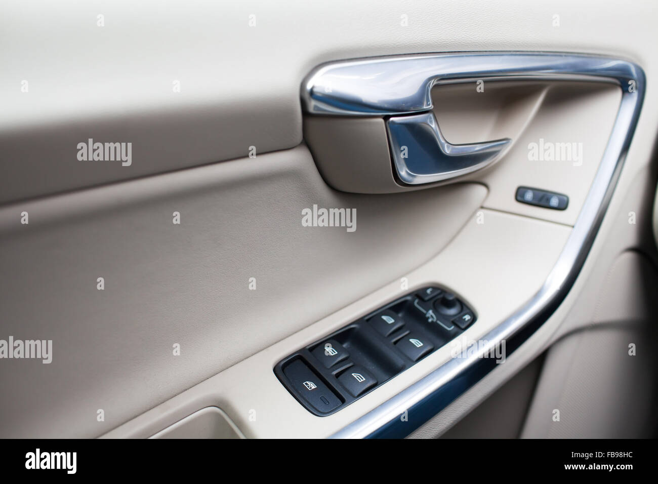Modern car interior detail Stock Photo - Alamy