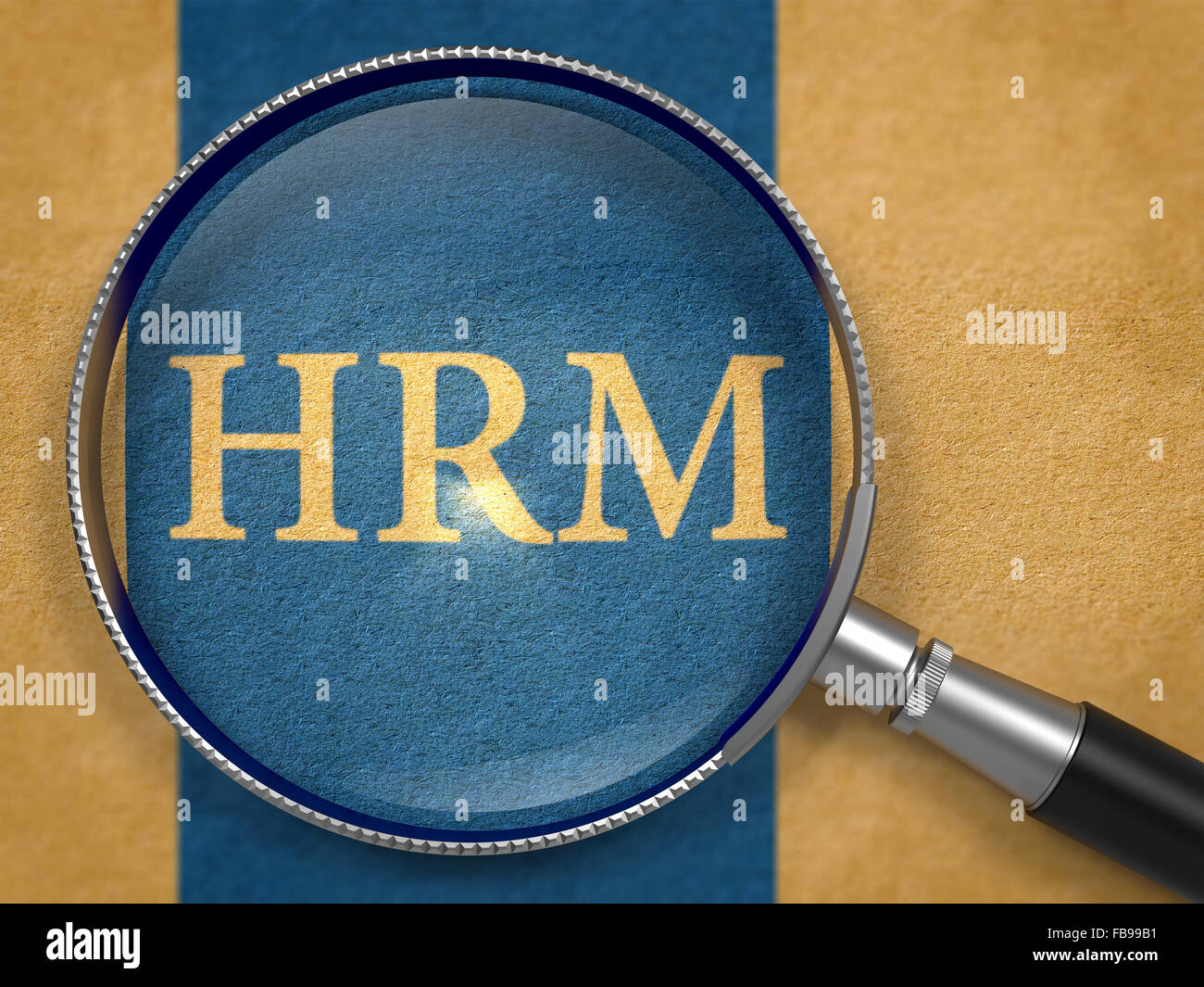 Team management through magnifier hi-res stock photography and images ...