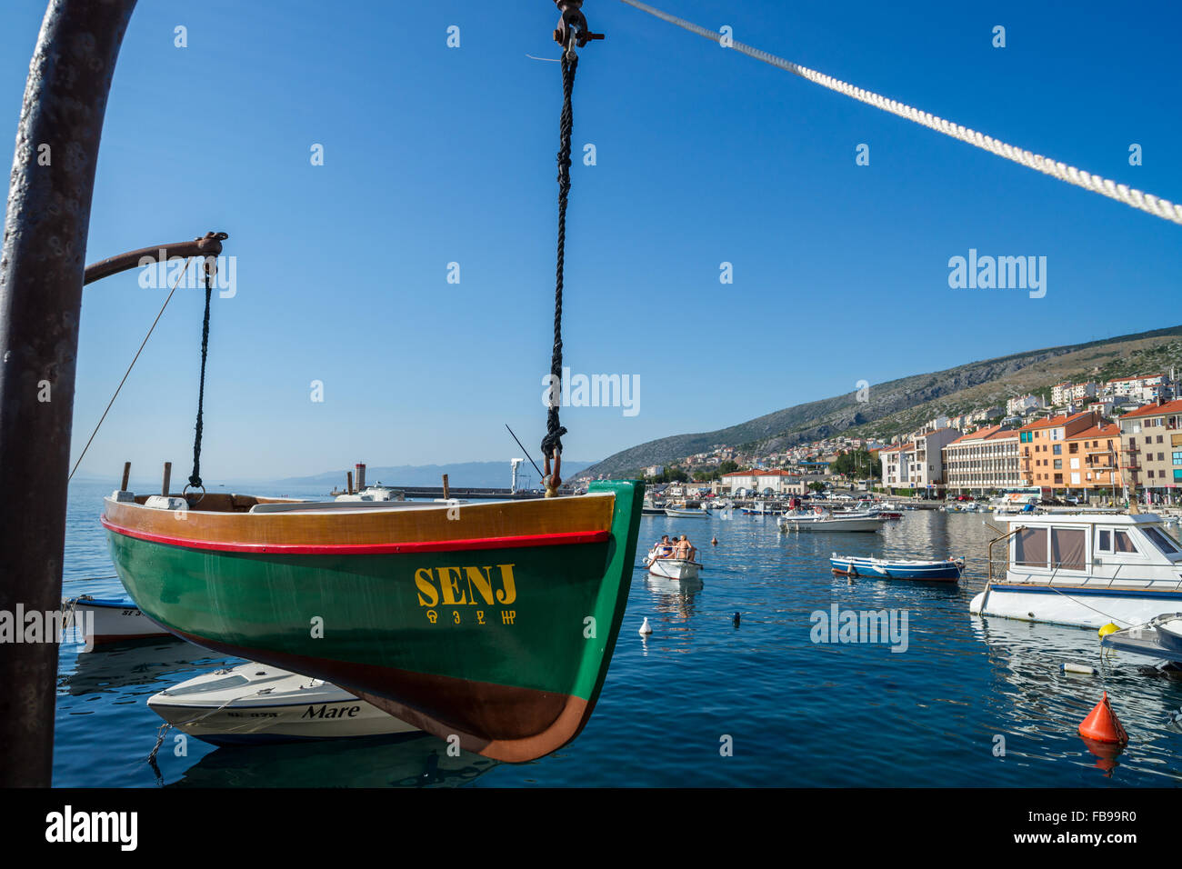 Harbor of Senj town in Croatia Stock Photo - Alamy