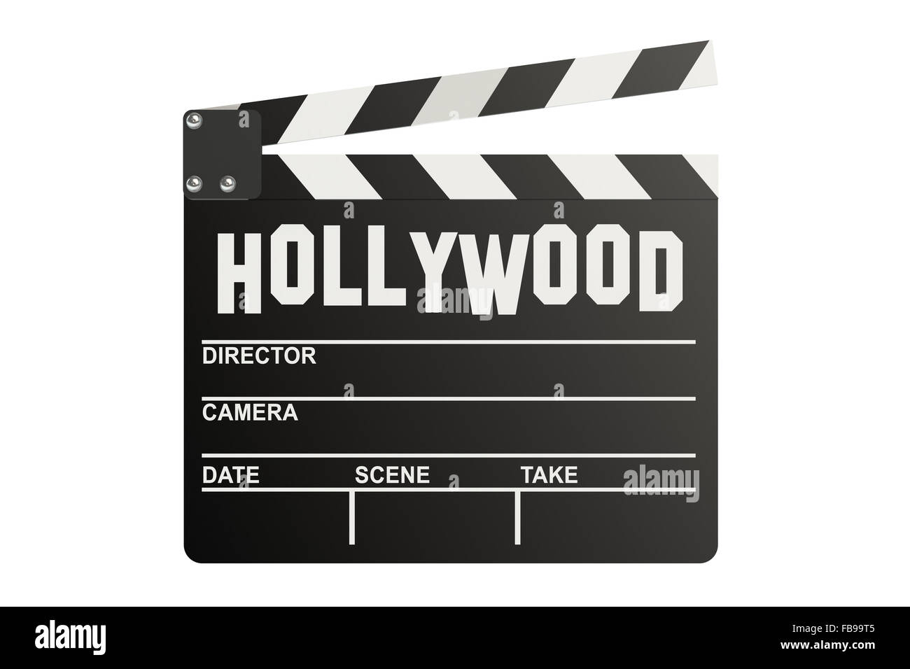 Hollywood Clapper board isolated on white background Stock Photo - Alamy