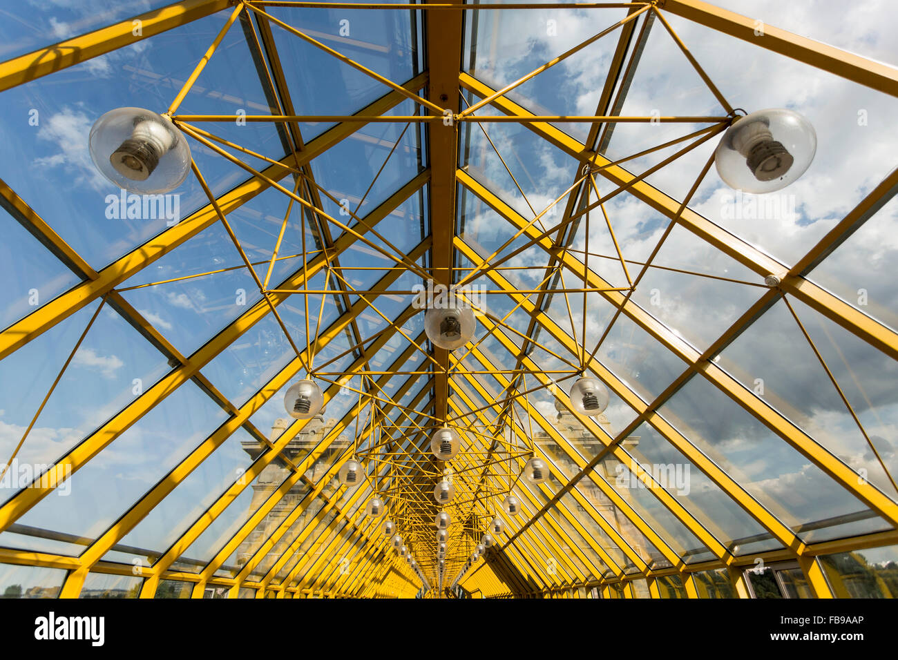 Structure of Alexander bridge - footbridge overlap. Moscow Stock Photo ...