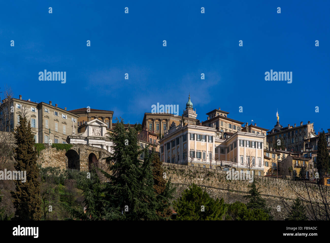 Upper city (Città Alta) of Bergamo Stock Photo - Alamy