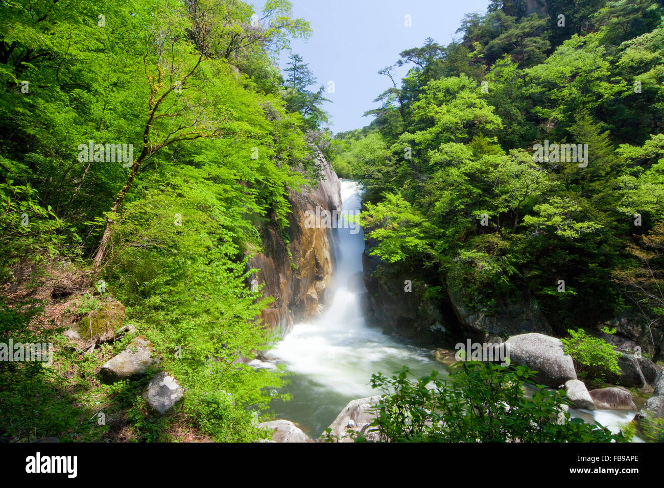 Waterfall in Shosenkyo, Yamanashi Prefecture, Japan Stock Photo - Alamy