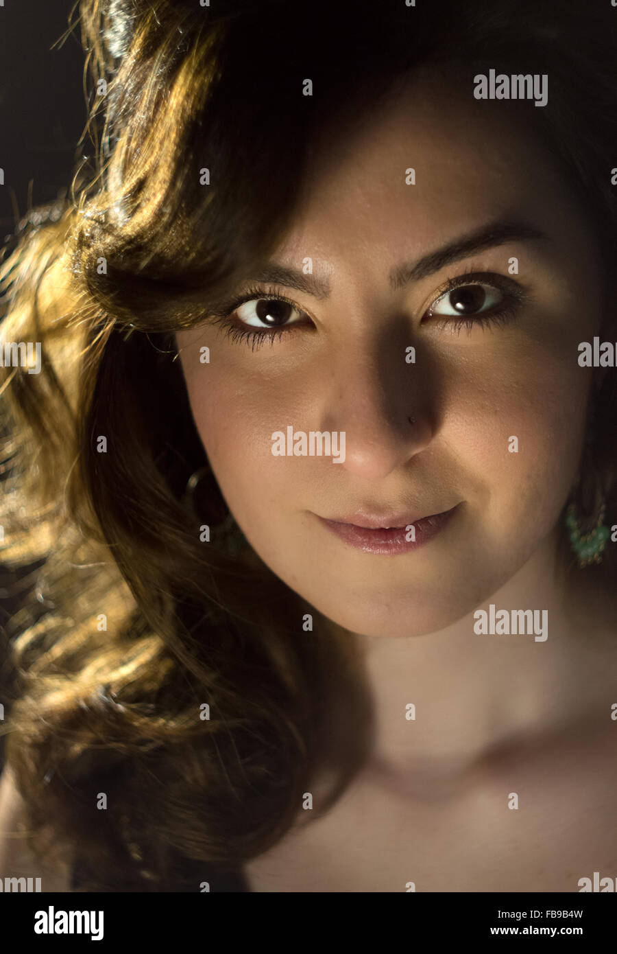 Beautiful Turkish woman smiling Stock Photo - Alamy