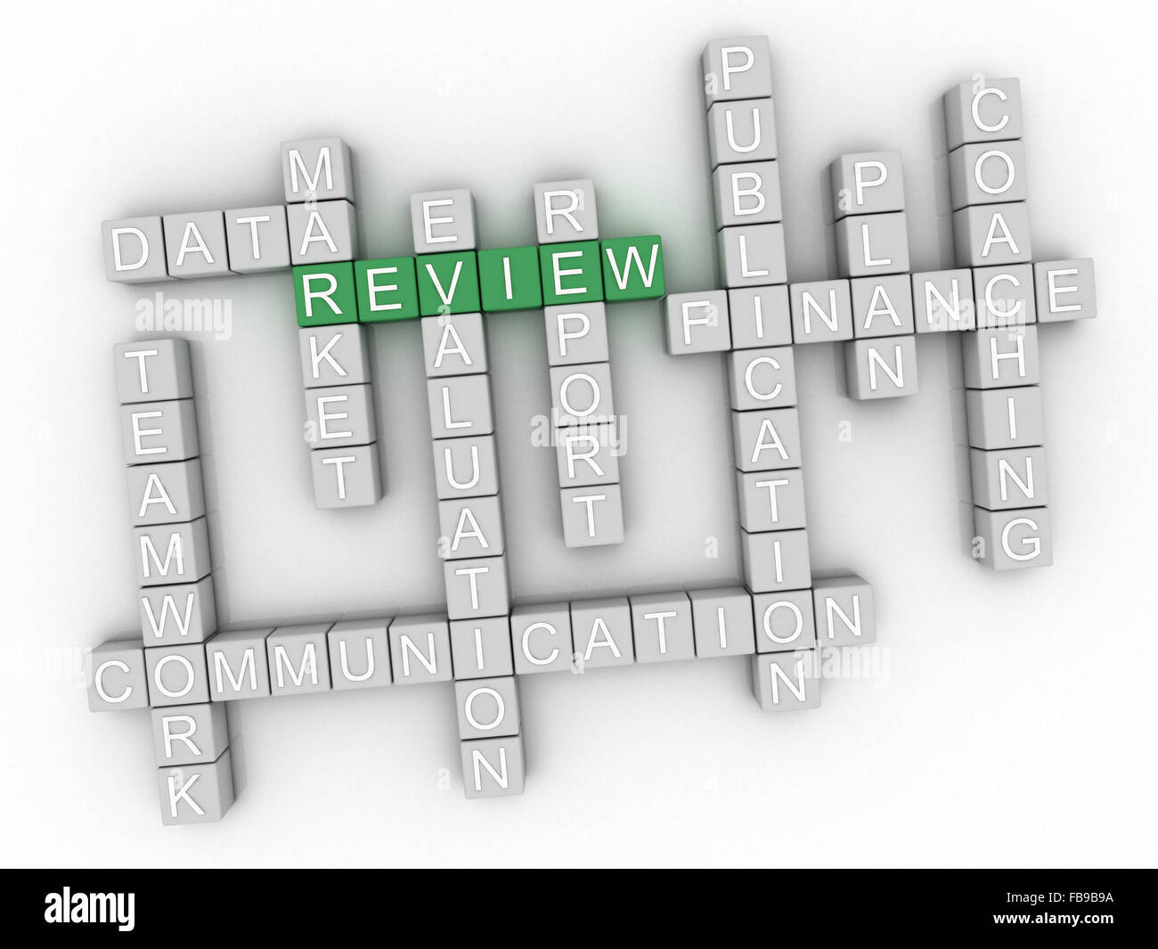 3d image Review word cloud concept Stock Photo - Alamy