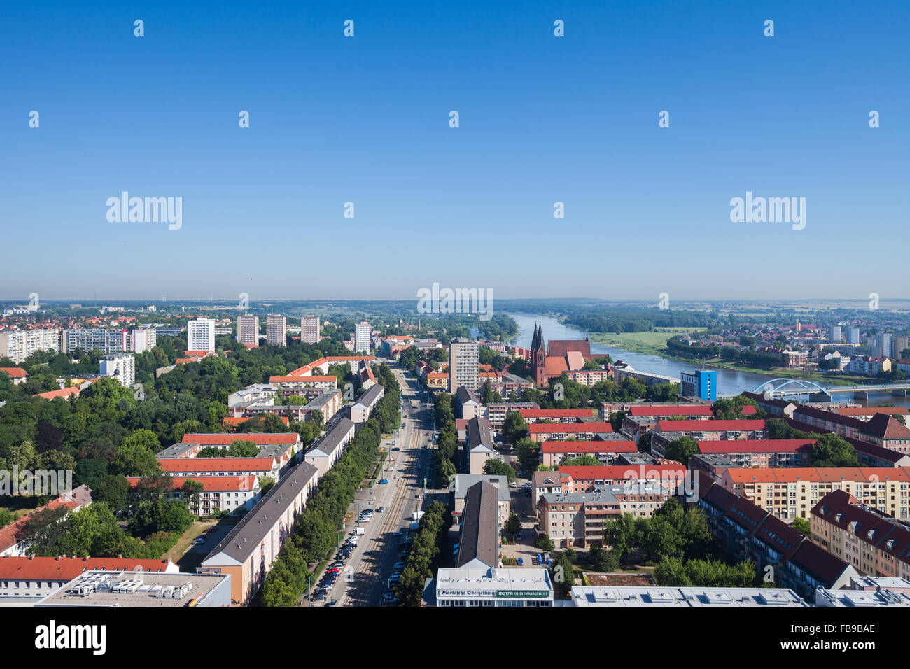 View over Frankfurt (Oder), Germany and Slubice, Poland Stock Photo - Alamy
