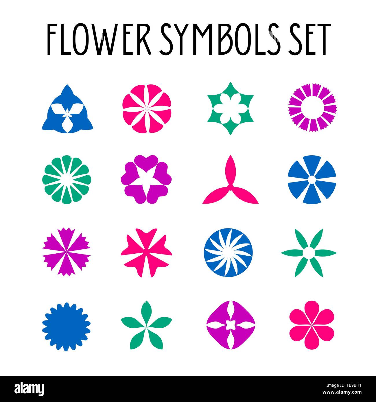 Flower icons set Stock Vector Image & Art - Alamy