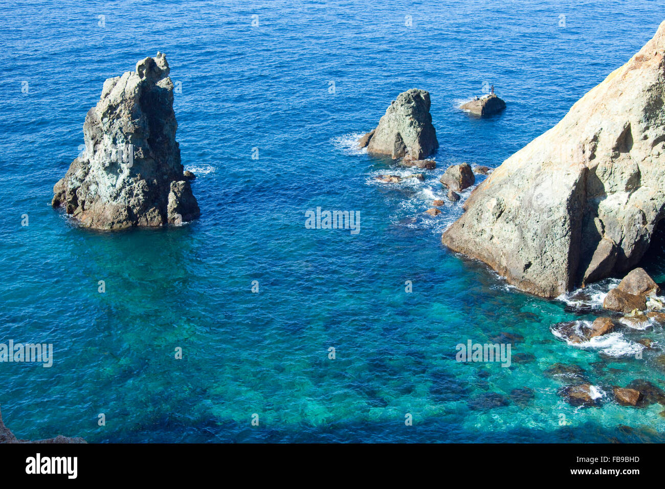 Rocks in sea, Shizuoka Prefecture, Japan Stock Photo - Alamy