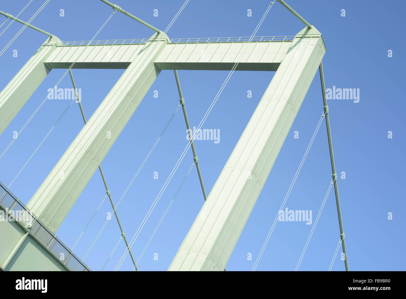 Rodenkirchen bridge steel suspension bridge rhine cologne hi-res stock ...