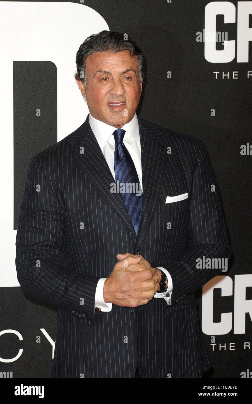 London, UK. 12th January, 2016. Sylvester Stallone attending the ...