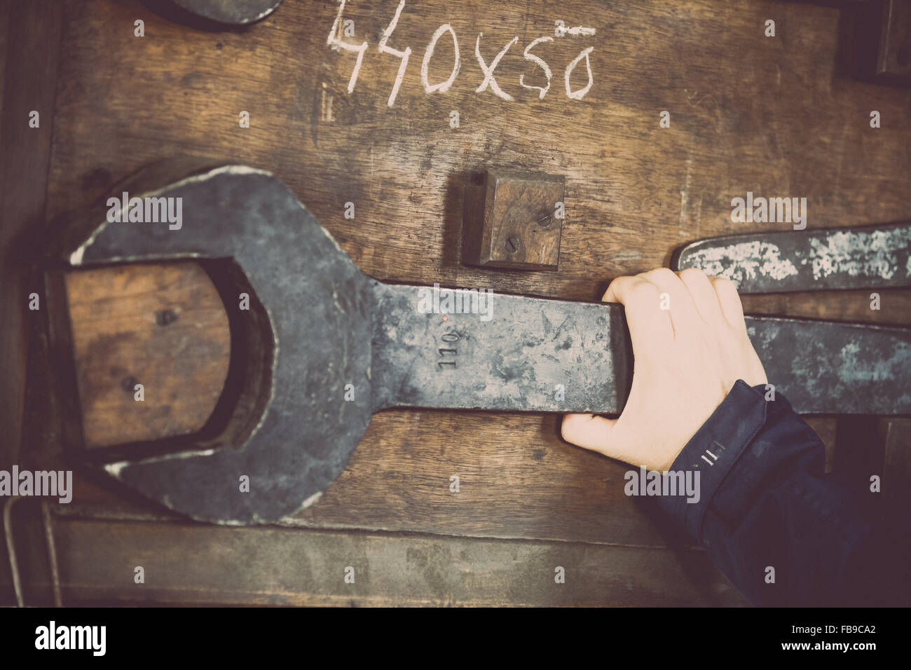 Color image of some very big wrenches Stock Photo - Alamy