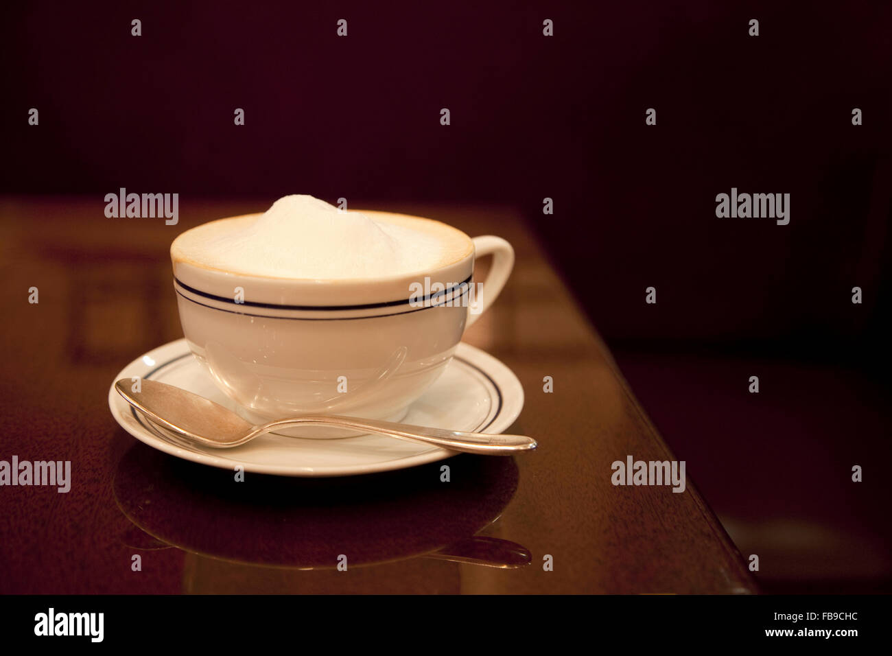Cup of café latte Stock Photo - Alamy