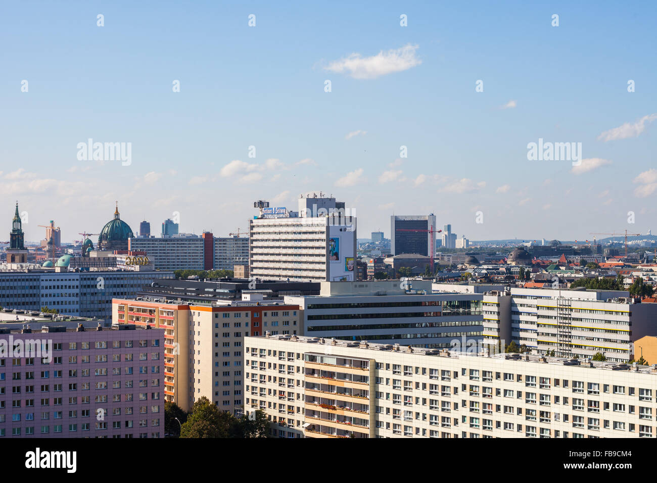 View over former East Berlin, Germany with characteristic architecture ...