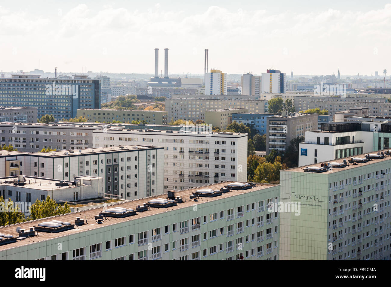 View over former East Berlin, Germany with characteristic architecture ...