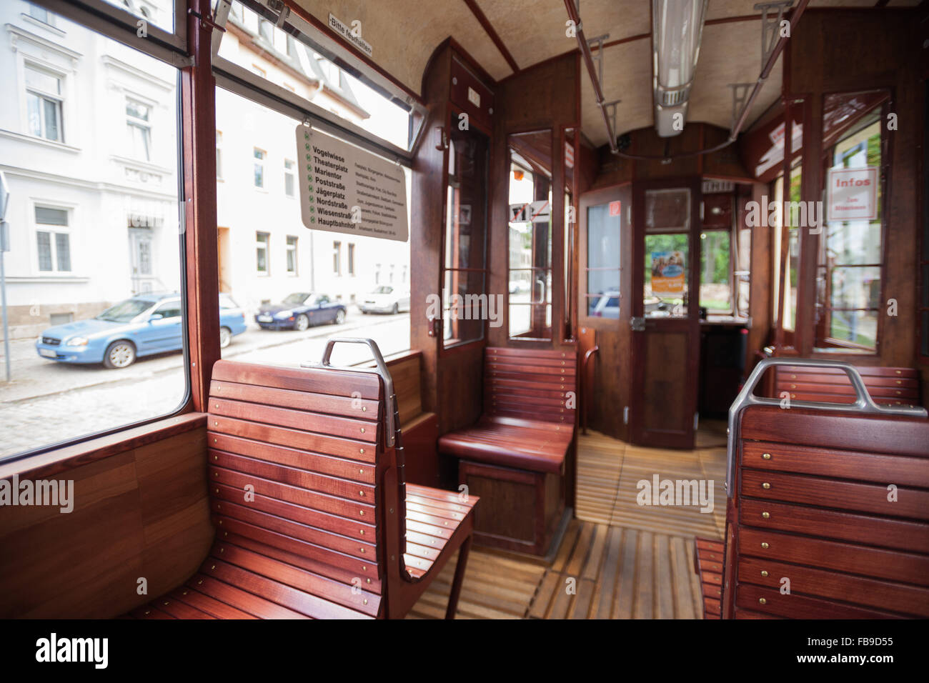 Inside a vintage tram hi-res stock photography and images - Alamy