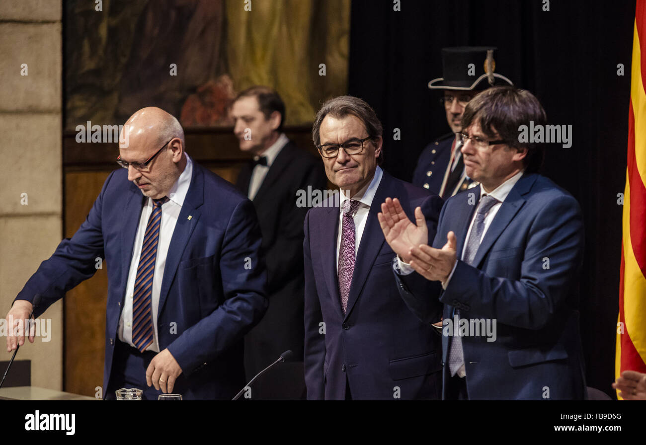 Barcelona, Catalonia, Spain. 12th Jan, 2016. Former Catalan President ...