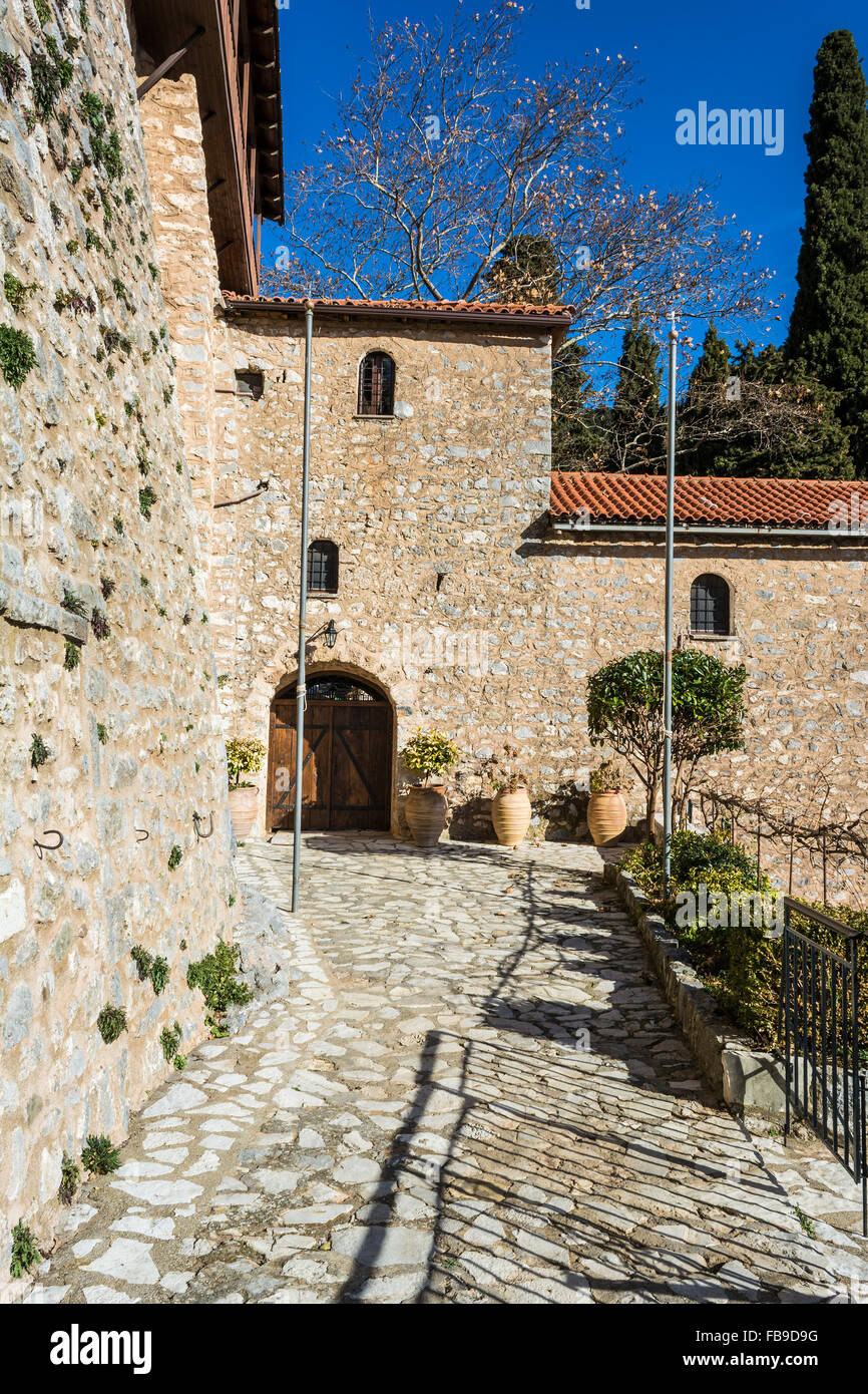The monastery of Our Lady of Emialon at Dimitsana, Greece Stock Photo ...