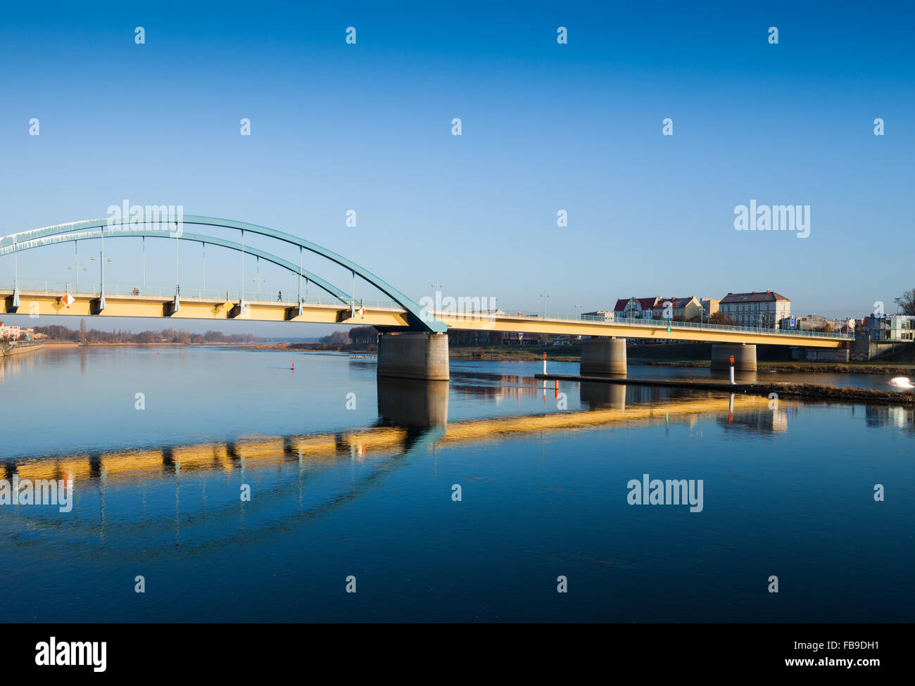 Oder Bridge (Oderbruecke) from Frankfurt (Oder), Germany to Slubice ...