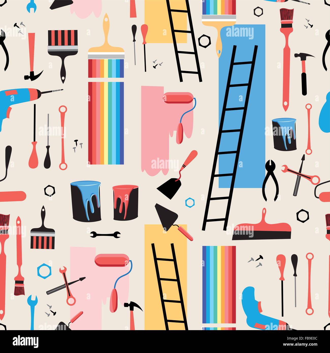 Beautiful vector illustration building tools for the repair of premises ...