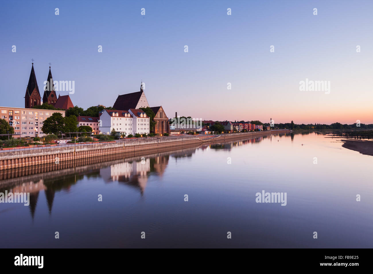 Waterfront of Frankfurt (Oder) seen at dawn Stock Photo - Alamy