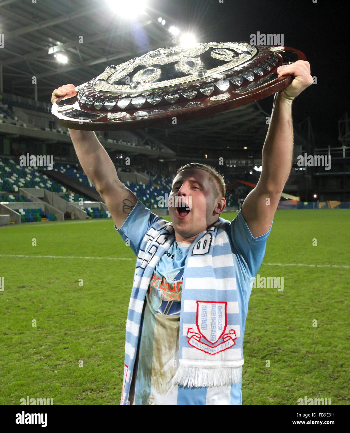 Belfast, UK. 12th January, 2016. Linfield 2 Ballymena United 3. County ...