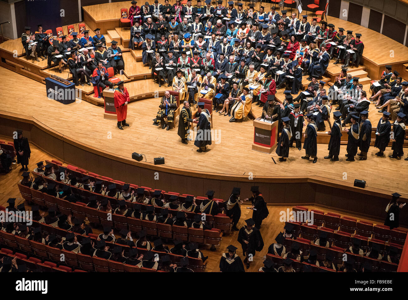 Graduation ceremony presentation, Symphony Hall, UK Stock Photo - Alamy