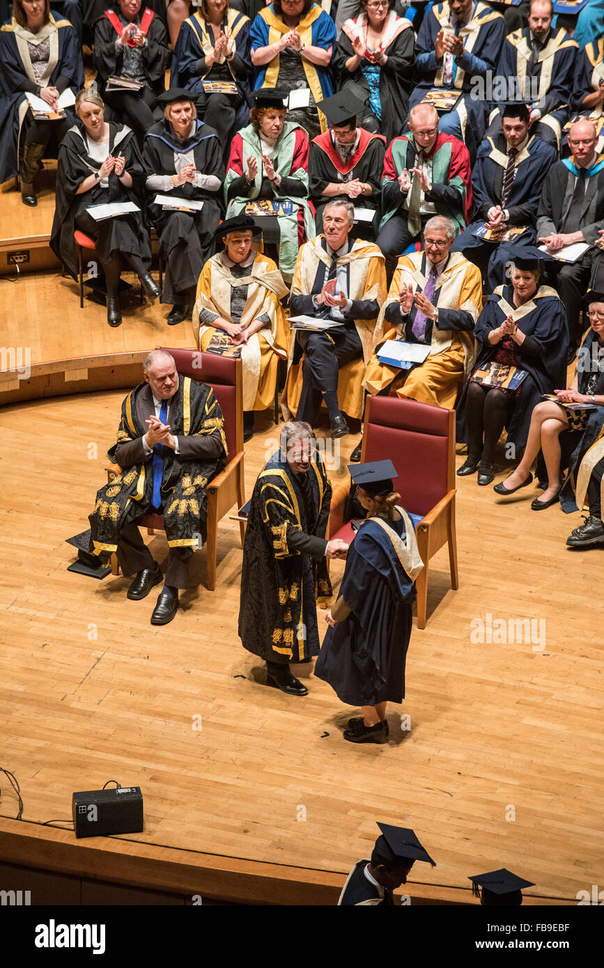 Graduation ceremony presentation, Symphony Hall, UK Stock Photo - Alamy